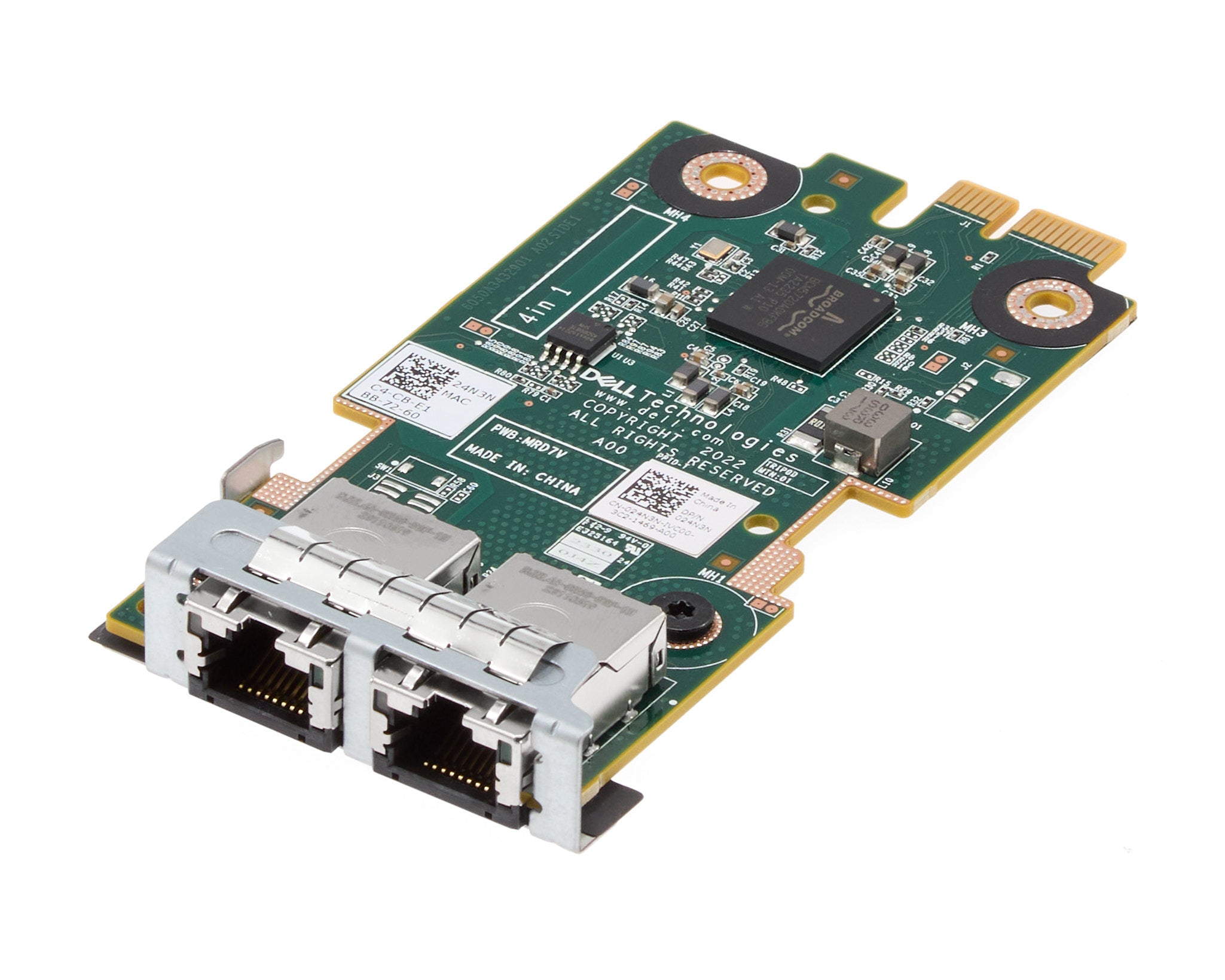 Dell Broadcom 5720 Dual Port 1GB RJ45 Onboard LOM Card 15th Gen ...