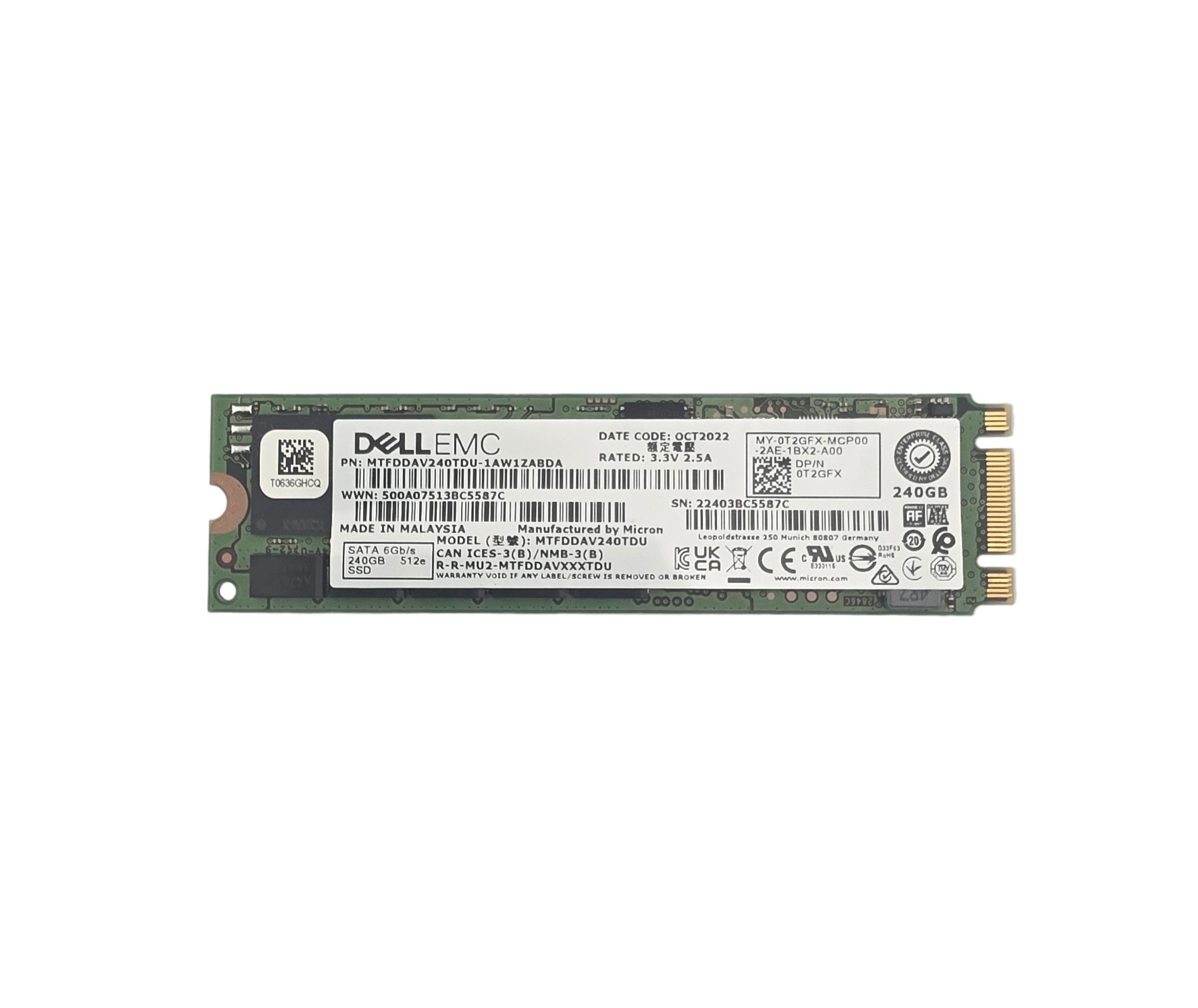 Dell SSD M.2 SATA3 240GB 80MM – Stallard Technologies, Inc.